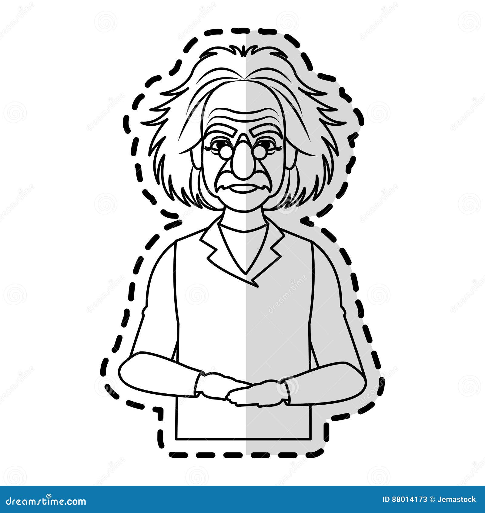 Albert einstein icon image stock illustration. Illustration of male ...