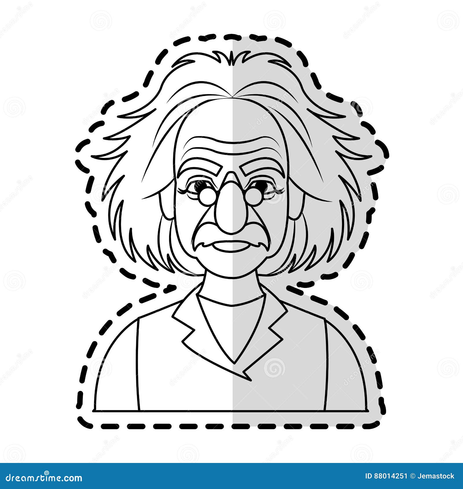 Albert einstein icon image stock illustration. Illustration of ...