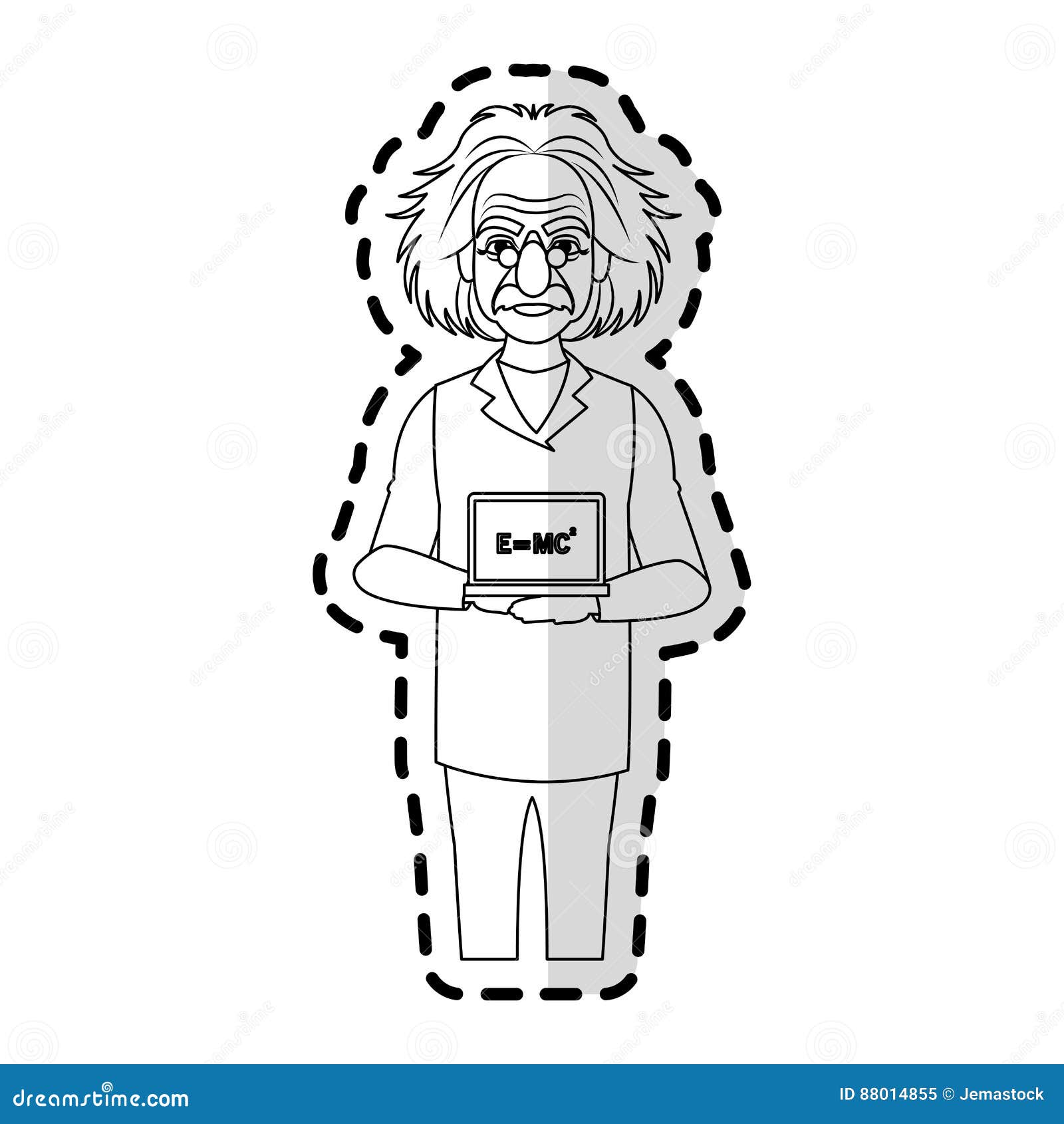 Albert einstein icon image stock illustration. Illustration of male ...