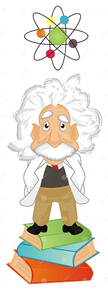 Albert Einstein Many Colored Objects Stock Illustration - Illustration ...