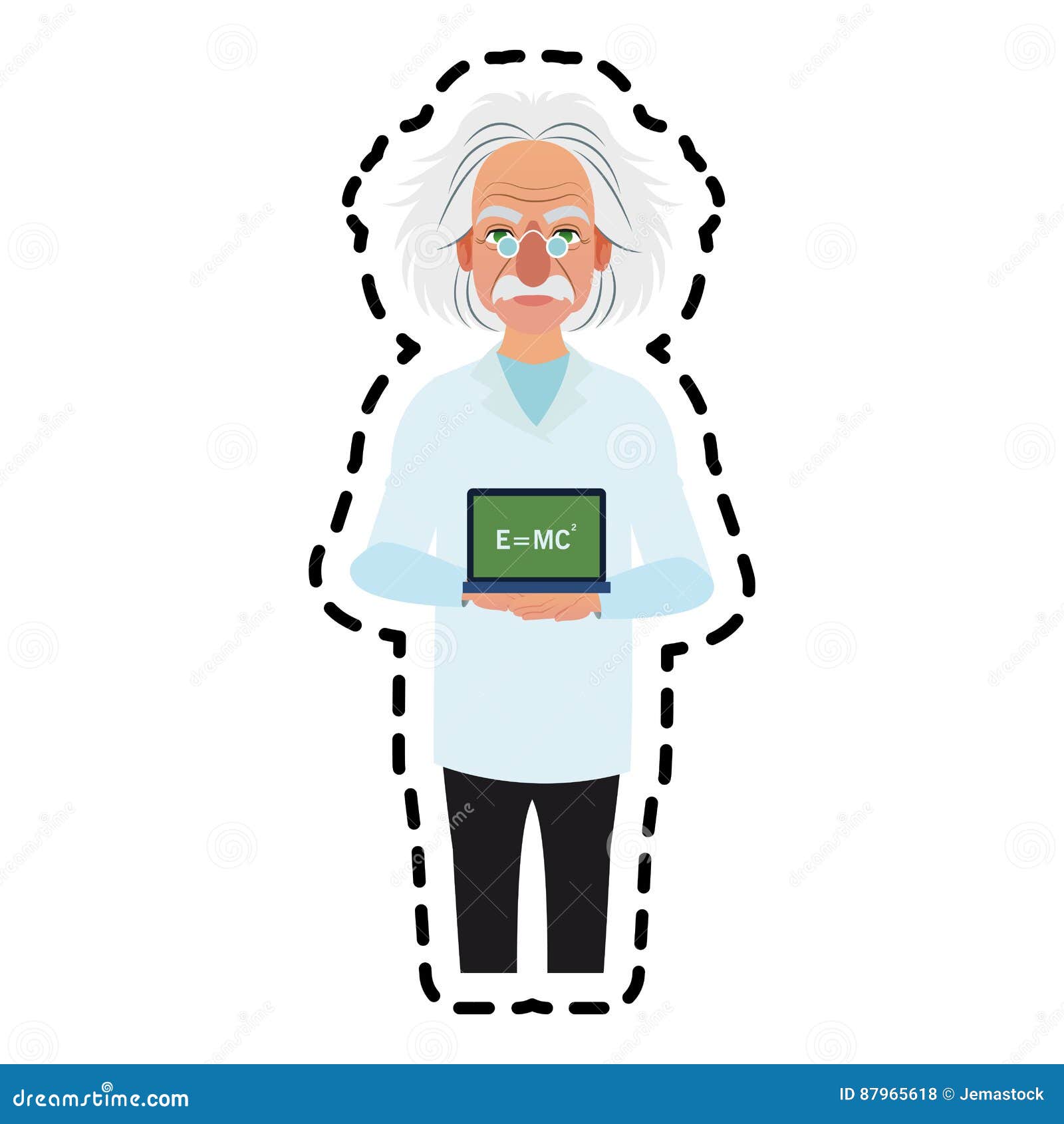Albert Einstein Symbolsbild Stock Illustrationer - Illustration av ...