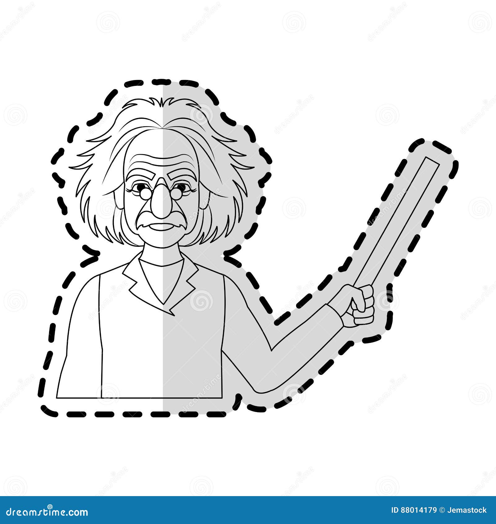 Albert Einstein Symbolsbild Stock Illustrationer - Illustration av ...