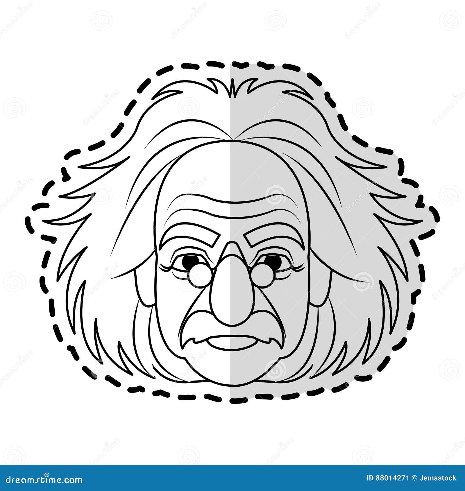 Albert Einstein Symbolsbild Stock Illustrationer - Illustration av ...