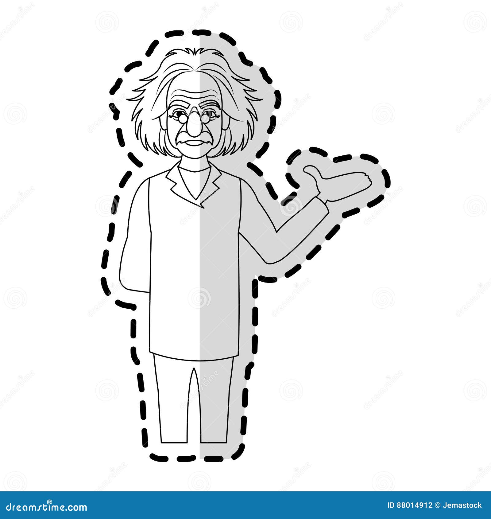 Albert Einstein Symbolsbild Stock Illustrationer - Illustration av ...