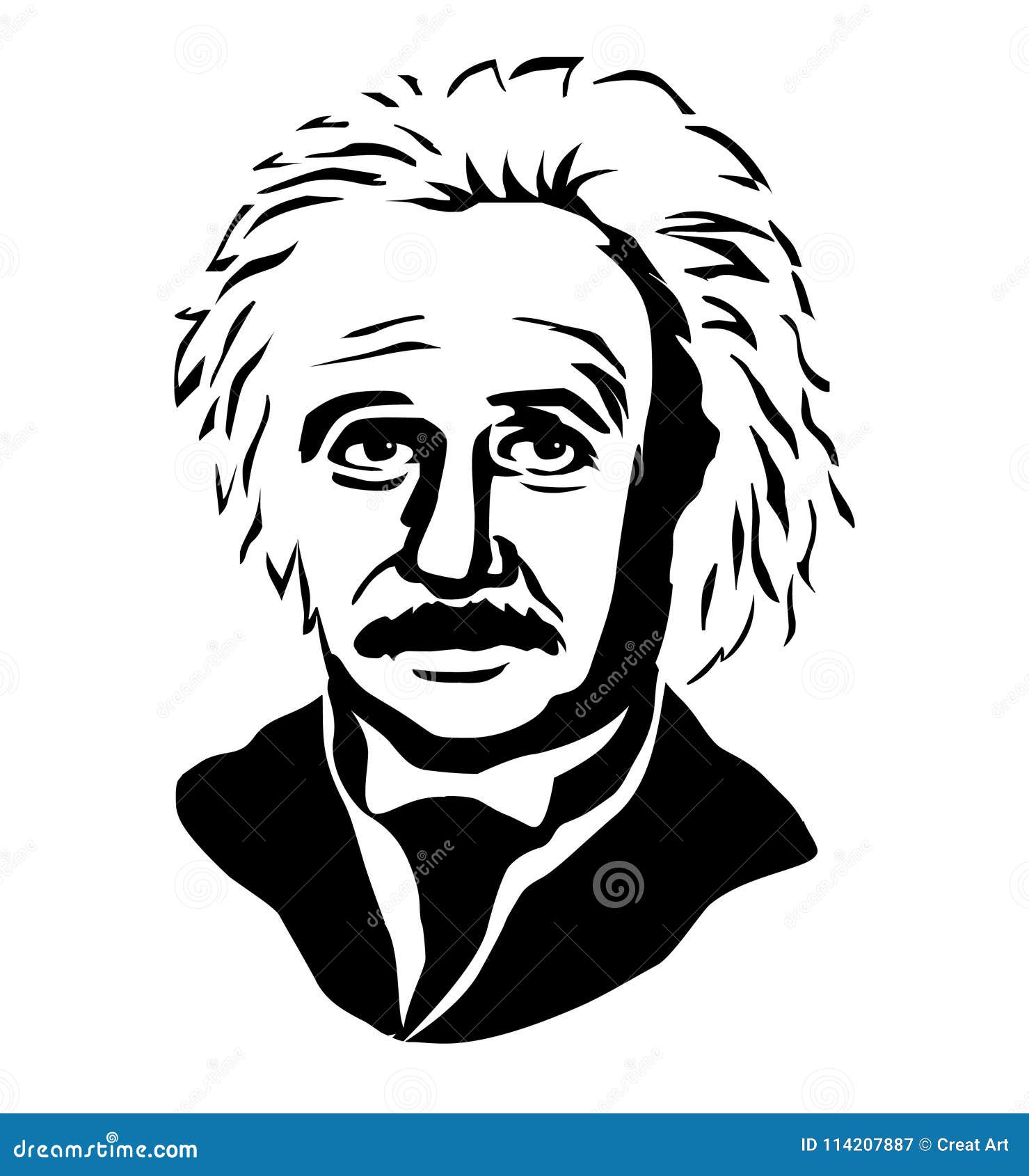 Albert Einstein Vectorportret Van Albert Einstein Redactionele ...