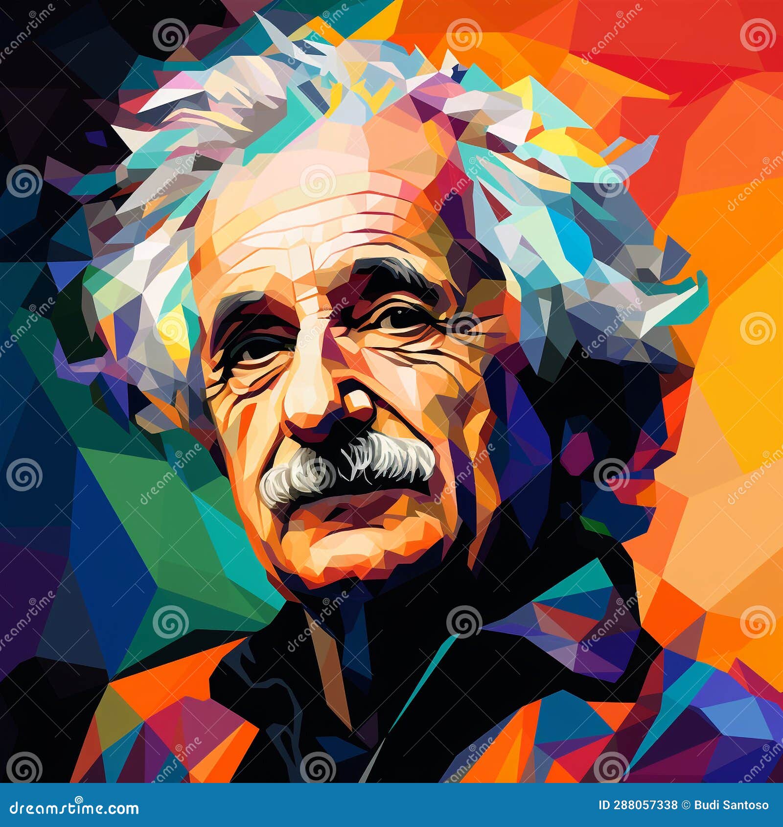 Albert Enstein Wpap Style Generative AI Stock Illustration ...