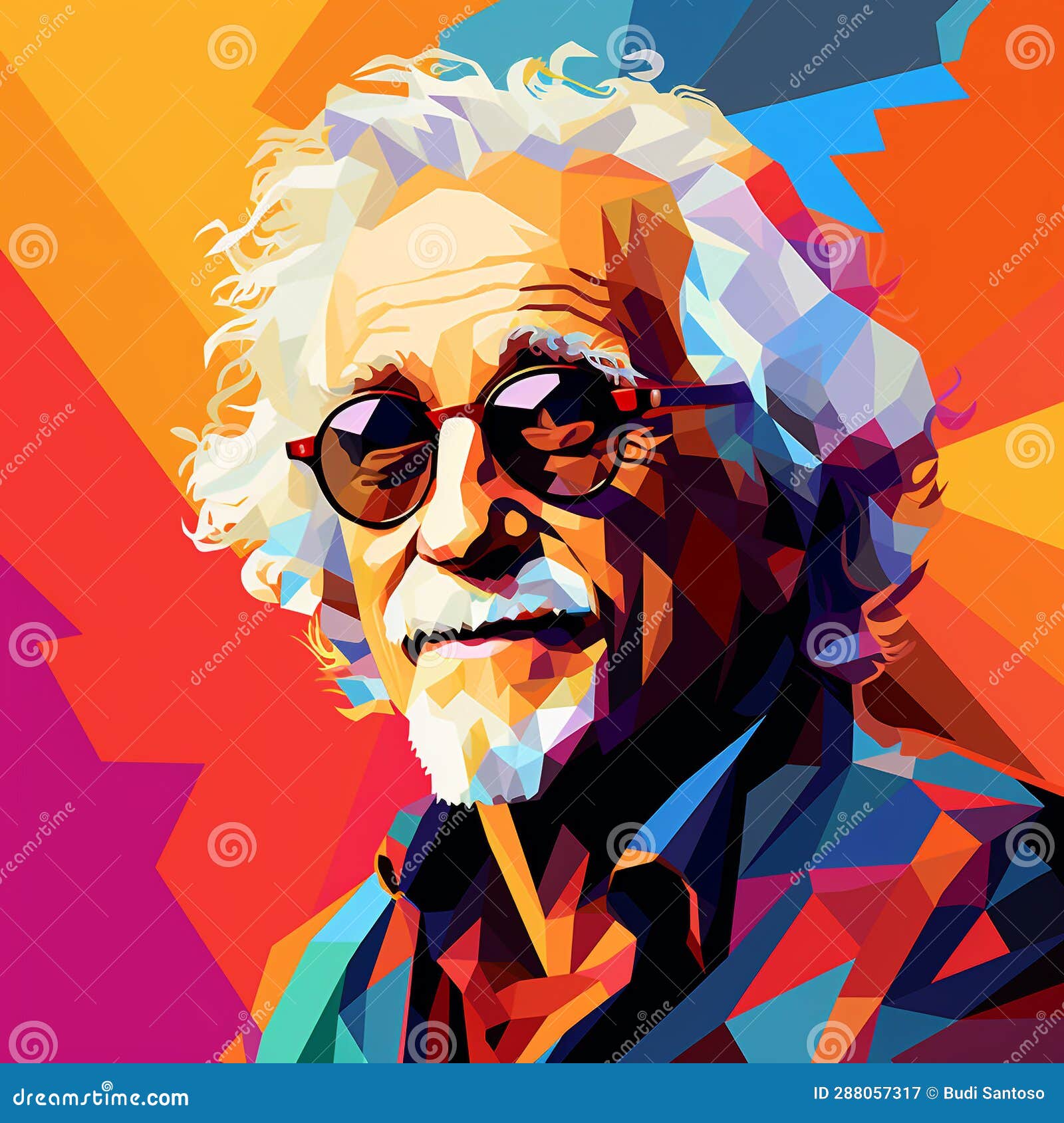 Albert Enstein Wpap Style Generative AI Stock Illustration ...