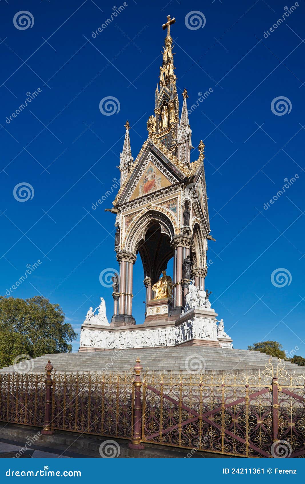 Albert Memorial stock image. Image of marble, allegory - 24211361
