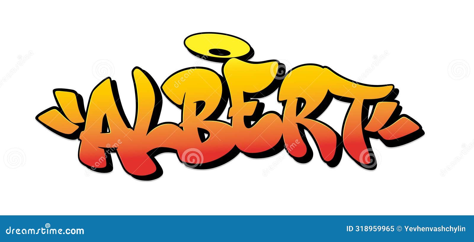 Albert Name in Graffiti Style. Vector Illustration. Stock Vector ...