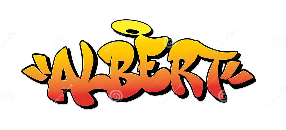 Albert Name in Graffiti Style. Vector Illustration. Stock Vector ...