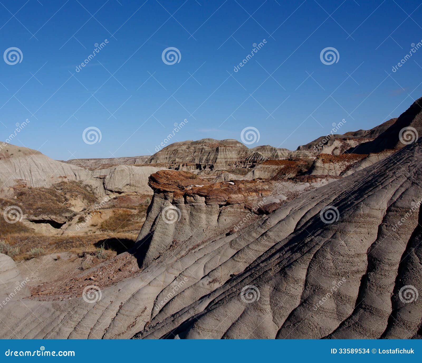 Alberta Badlands and Geological Formations Stock Photo - Image of ...