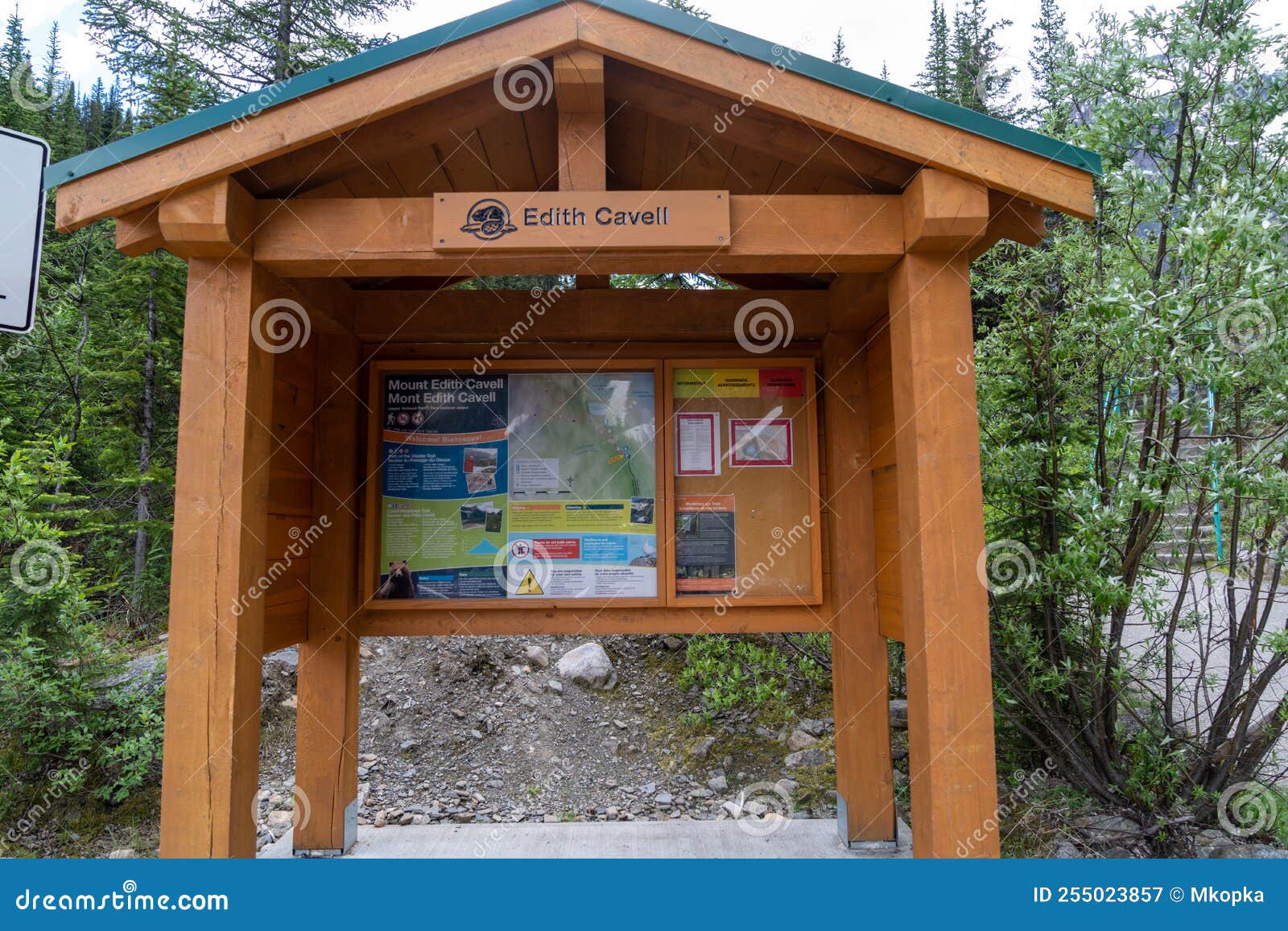 Alberta, Canada - July 13, 2022: Map and Information Kiosk at the ...