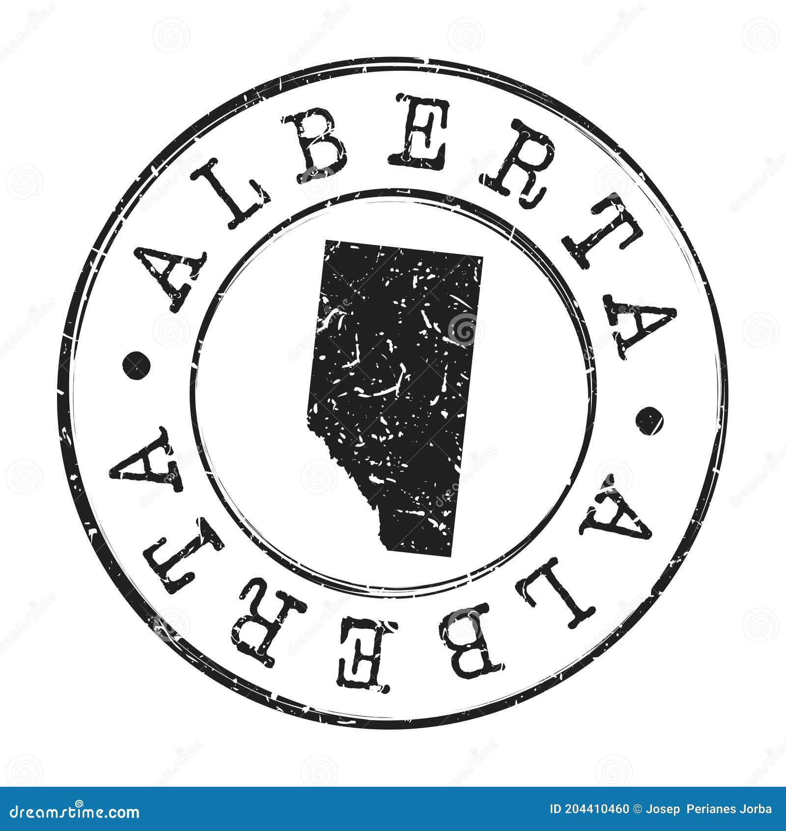 Alberta Canada Map Postmark. Silhouette Postal Passport. Stamp Round ...