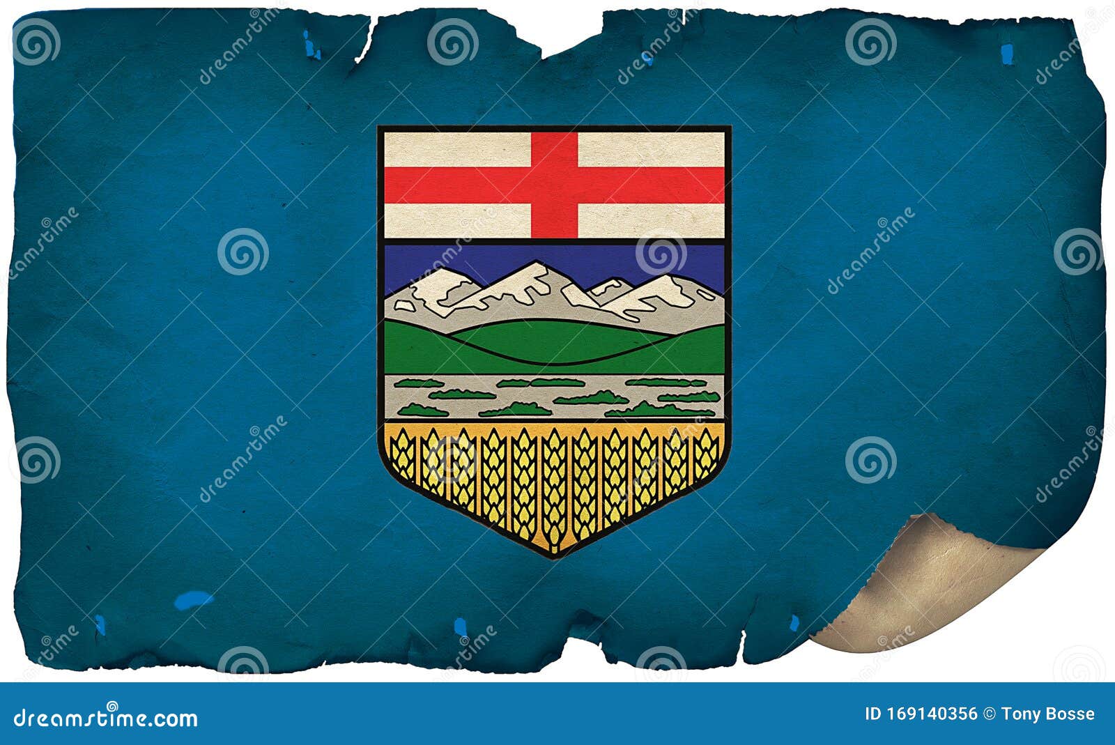 Alberta Flag on Old Paper editorial photo. Image of paper - 169140356