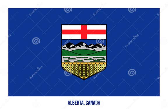 Alberta Flag Vector Illustration on White Background. Provinces Flag of ...