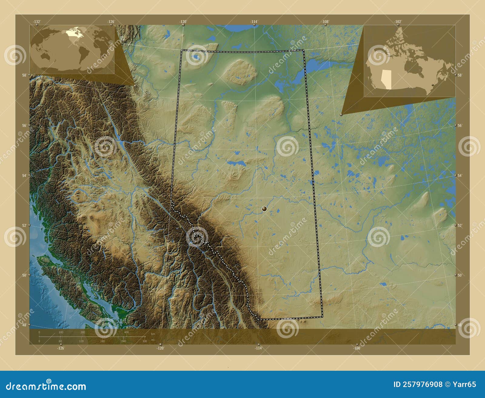 Alberta, Canada. Physical. Capital Stock Illustration - Illustration of ...