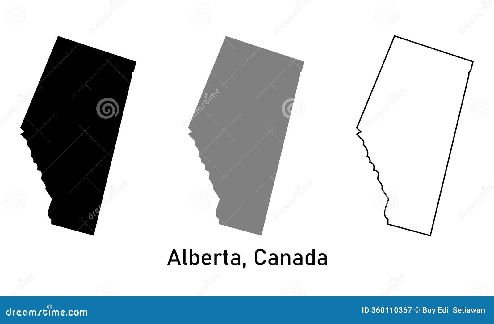 Alberta Province Administrative Map Cartoon Vector | CartoonDealer.com ...