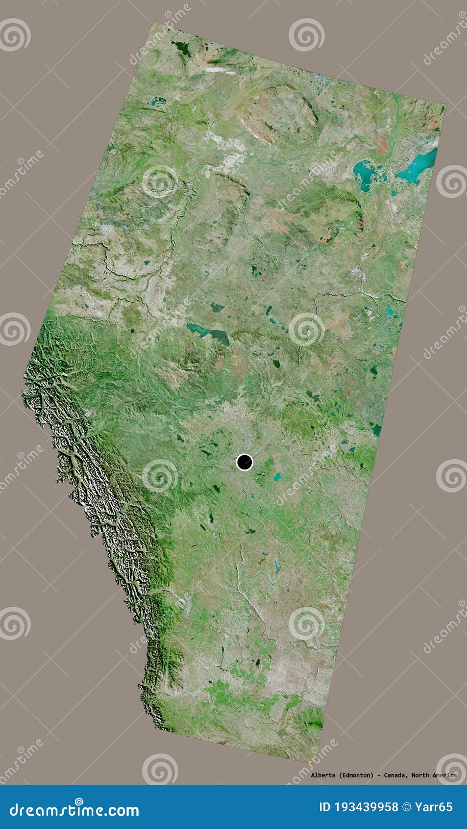 Alberta, Province of Canada, on Solid. Satellite Stock Illustration ...