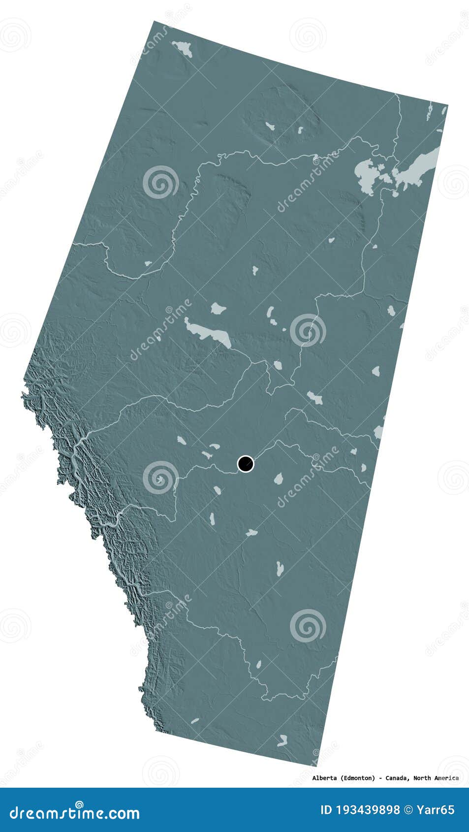 Alberta, Province of Canada, on White. Administrative Stock ...