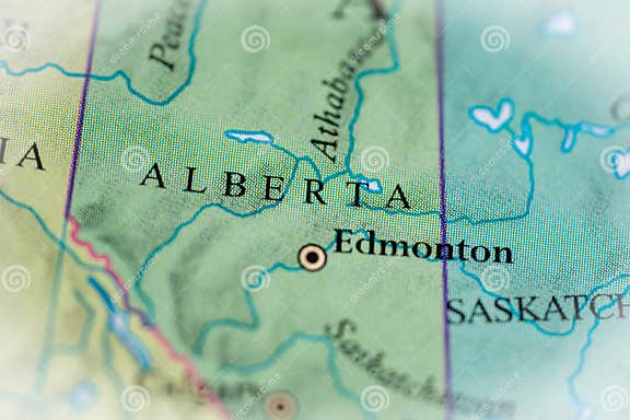 Alberta State, Canada Highlighted on a World Map Stock Photo - Image of ...