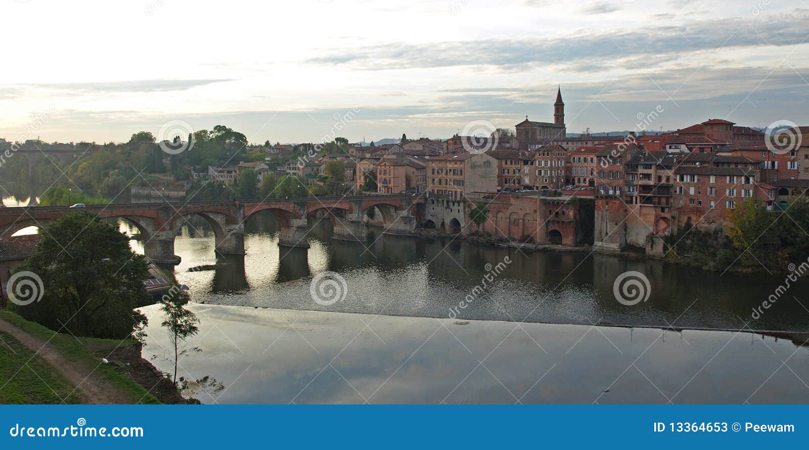 Albi City the Old Bridge and River Tarn Viewed from the Old Quarter at ...