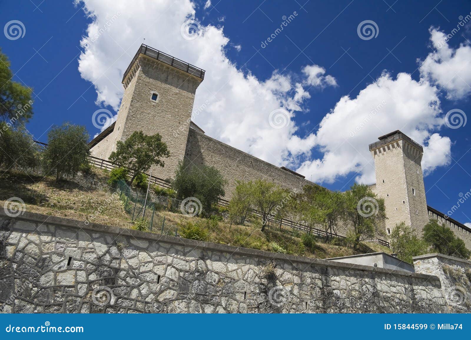 Albornoz Fortress. Spoleto. Umbria Stock Image - Image of albornoz ...