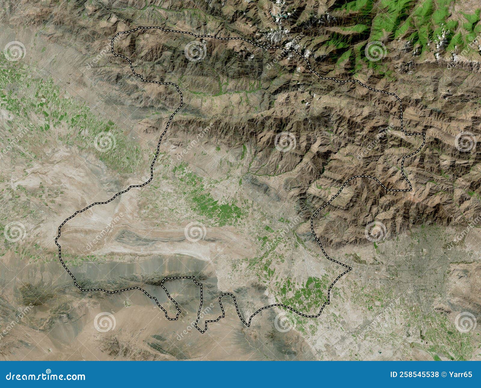 Alborz, Iran. High-res Satellite. No Legend Stock Illustration ...
