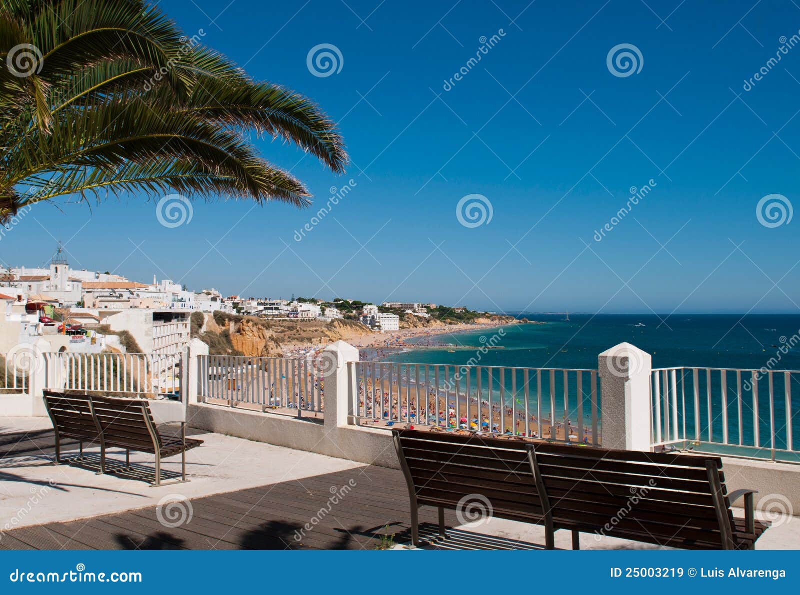 Albufeira beach stock image. Image of scenery, sand, blue - 25003219