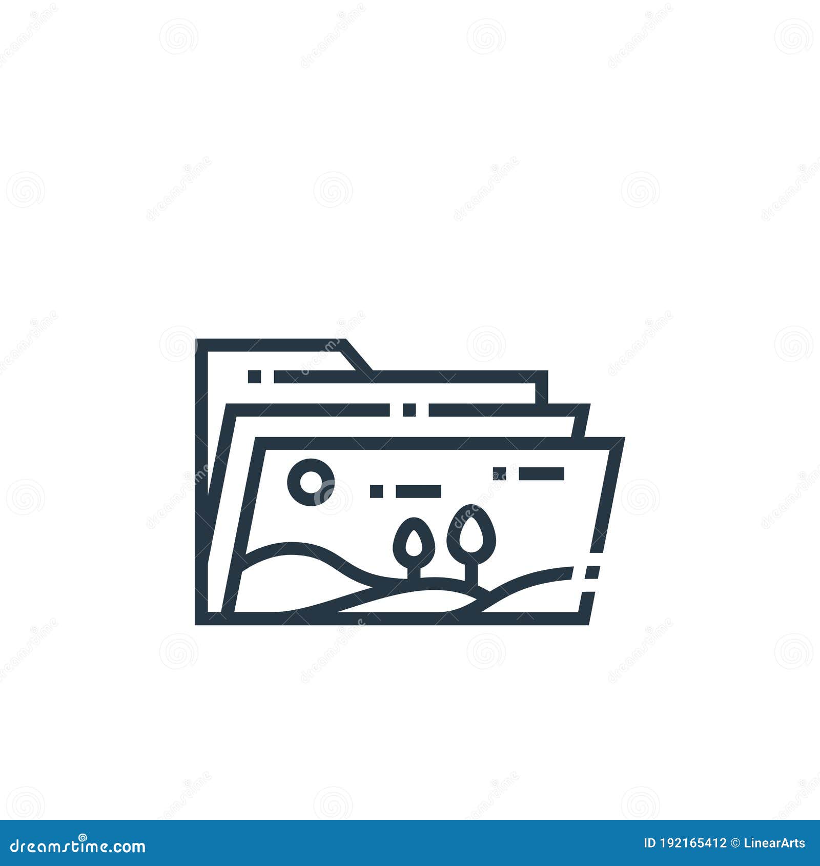 Album Folder Icon Vector From Photography Concept. Thin Line ...
