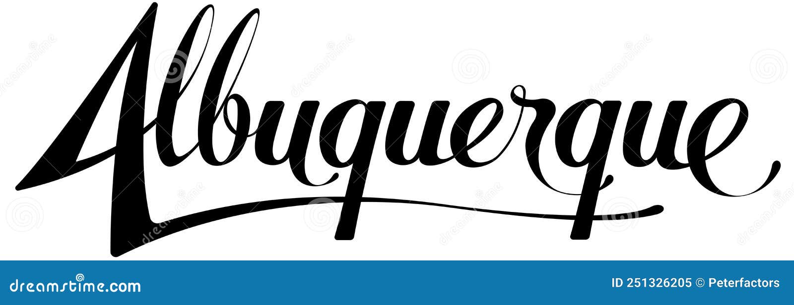 Albuquerque - Custom Calligraphy Text Stock Vector - Illustration of ...