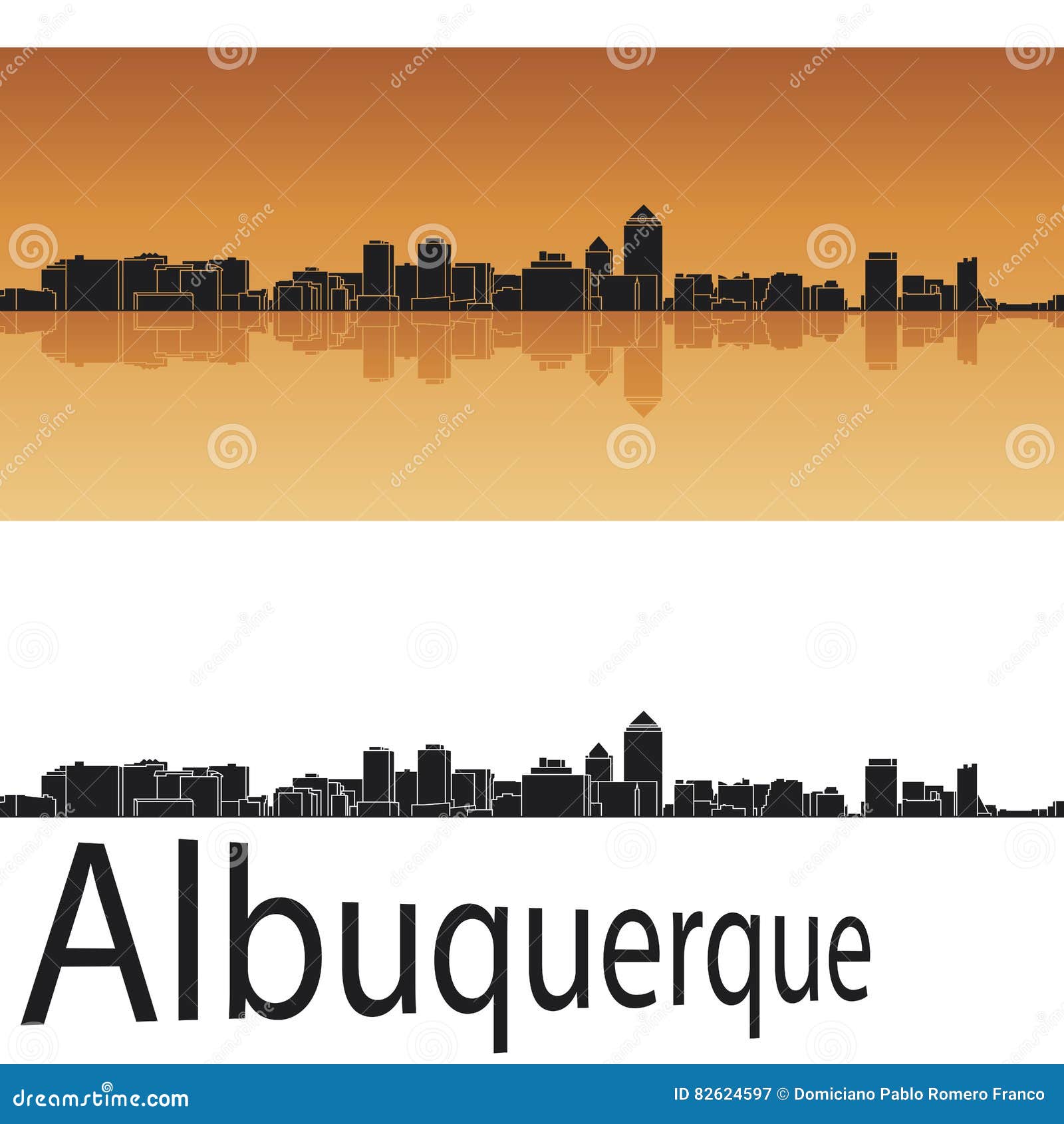 Albuquerque skyline stock vector. Illustration of destination - 82624597