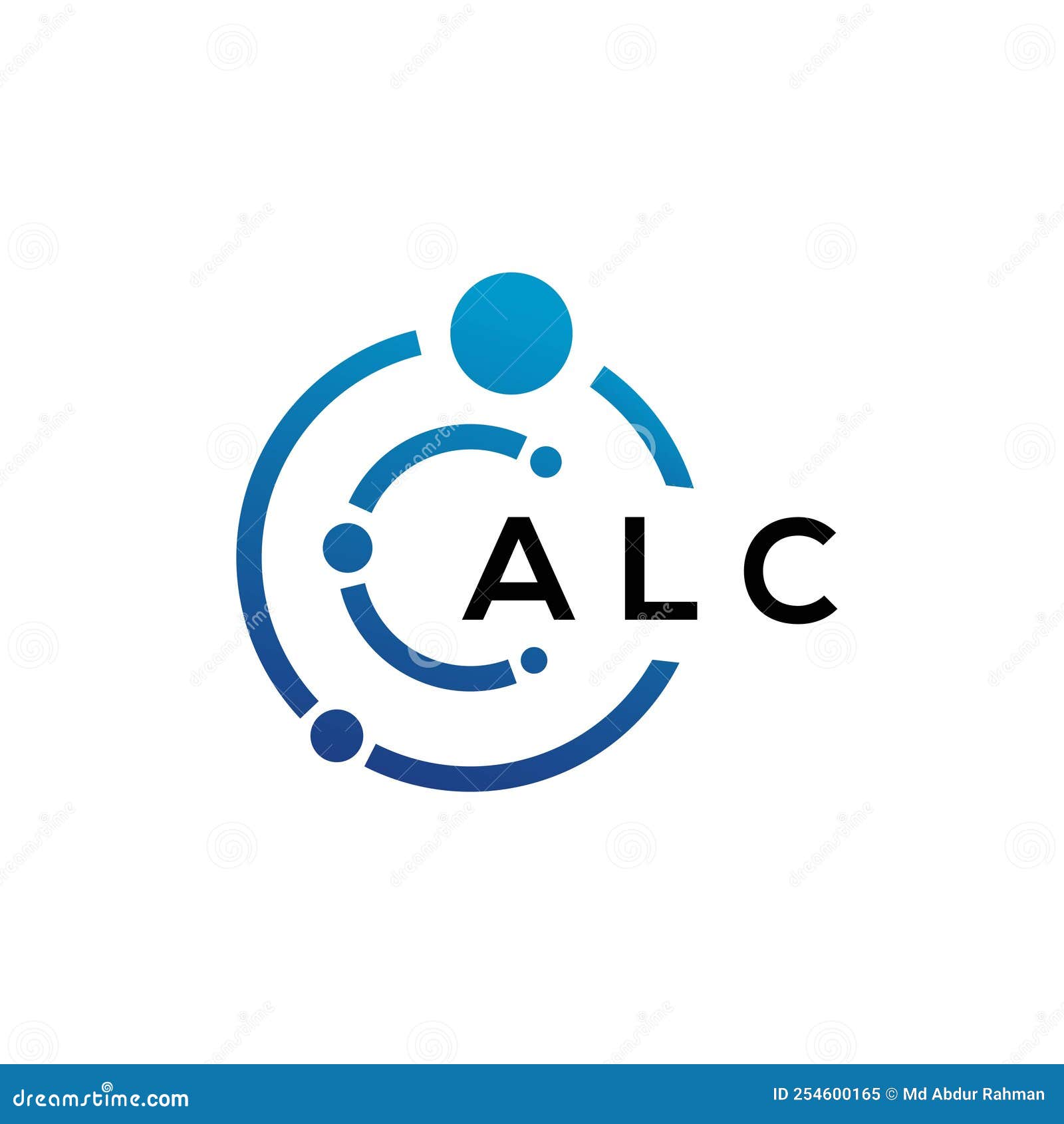 ALC Letter Logo Design On Black Background. ALC Creative Initials ...