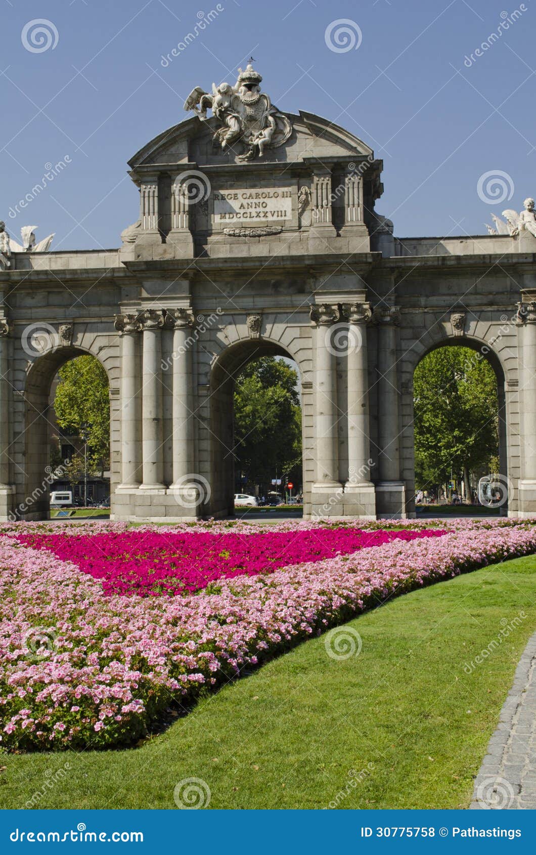 The Alcala Gate. Madrid. Spain. Stock Photo - Image of destinations ...