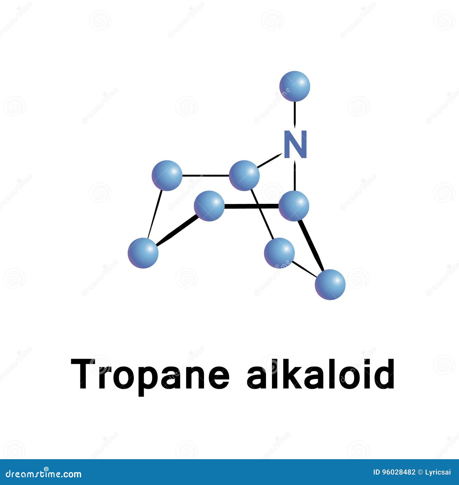 Alcaloide Bicíclico Del Tropano Ilustración del Vector - Ilustración de ...