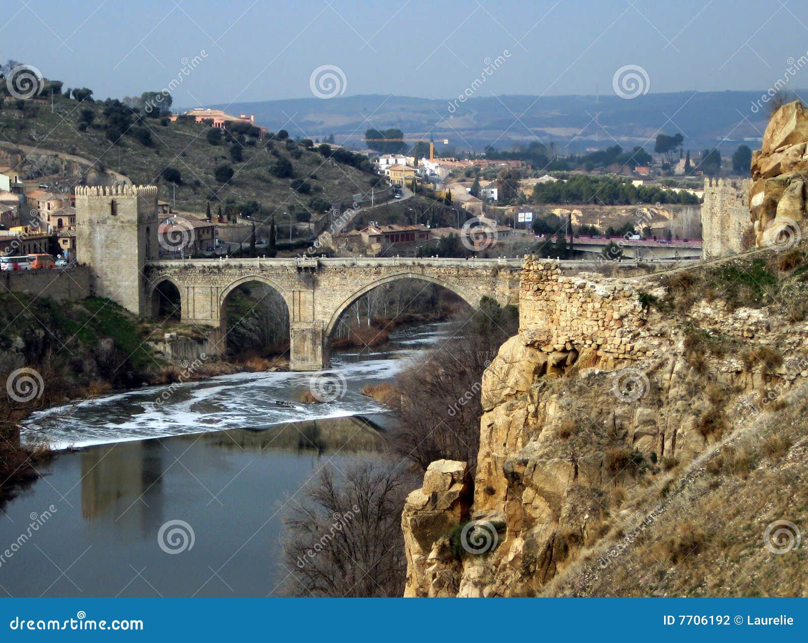 Alcantara bridge. stock photo. Image of arch, landscape - 7706192