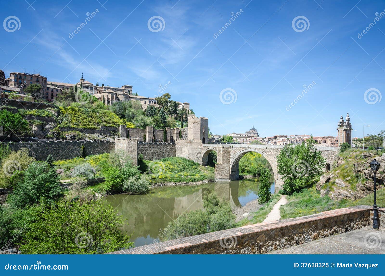 Alcantara bridge stock image. Image of green, landscape - 37638325