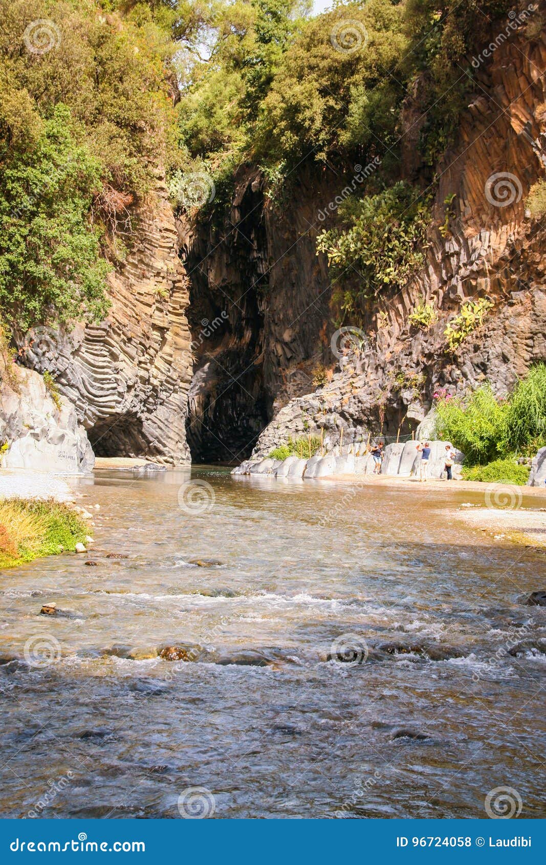 Alcantara river and gorges editorial stock photo. Image of italian ...