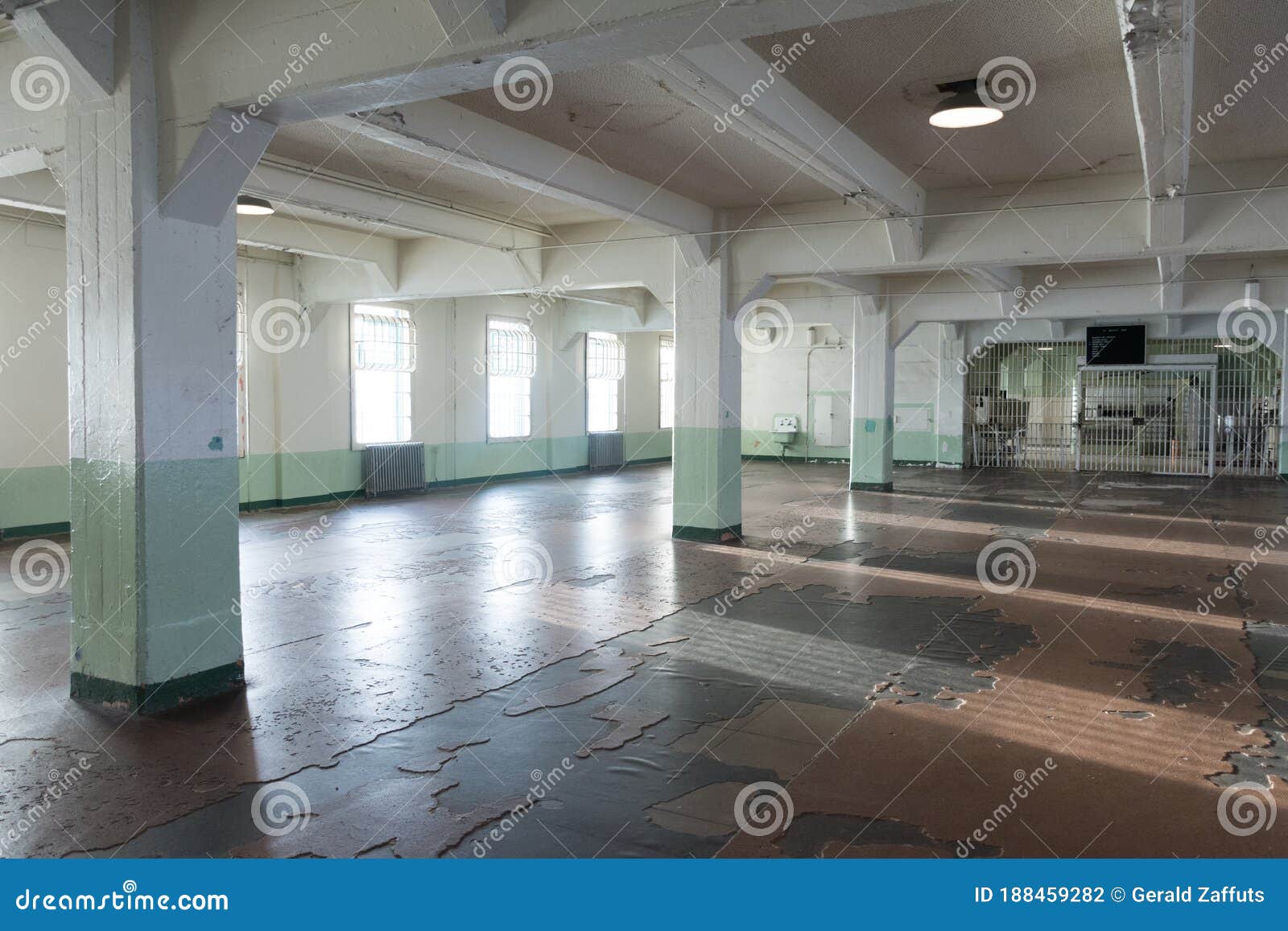 Alcatraz Island Prison Interior Stock Photo - Image of ruins, evening ...