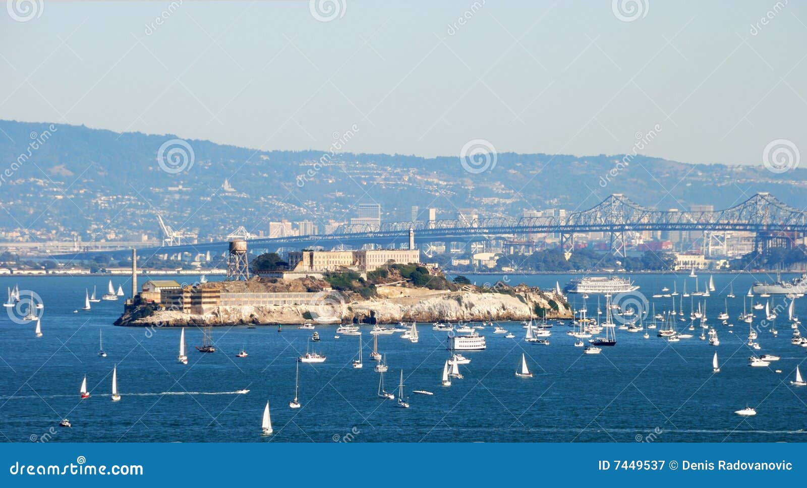 Alcatraz Island and Prison in San Francisco Bay Stock Image - Image of ...
