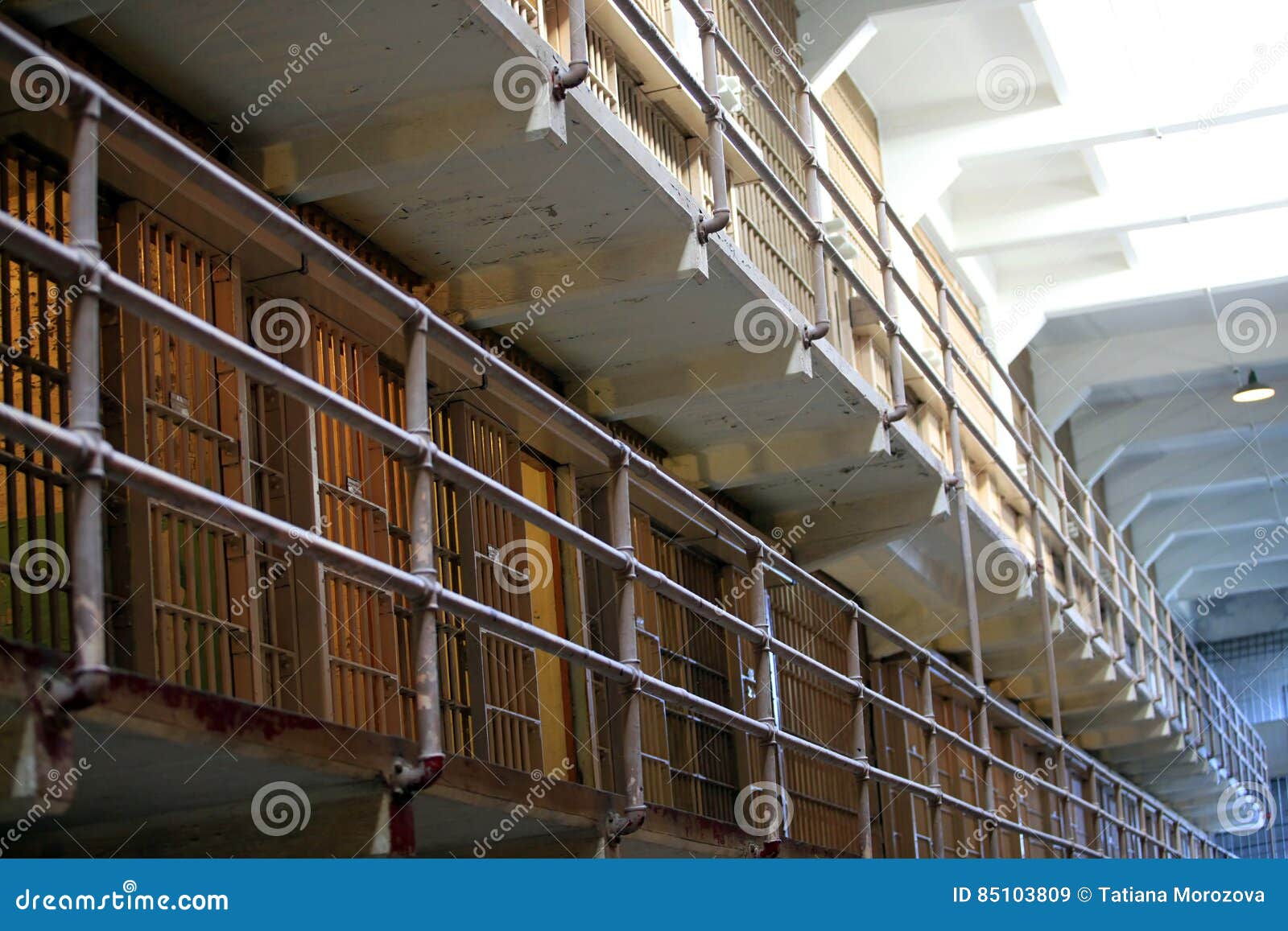 Alcatraz Jail House Block stock image. Image of bare - 85103809