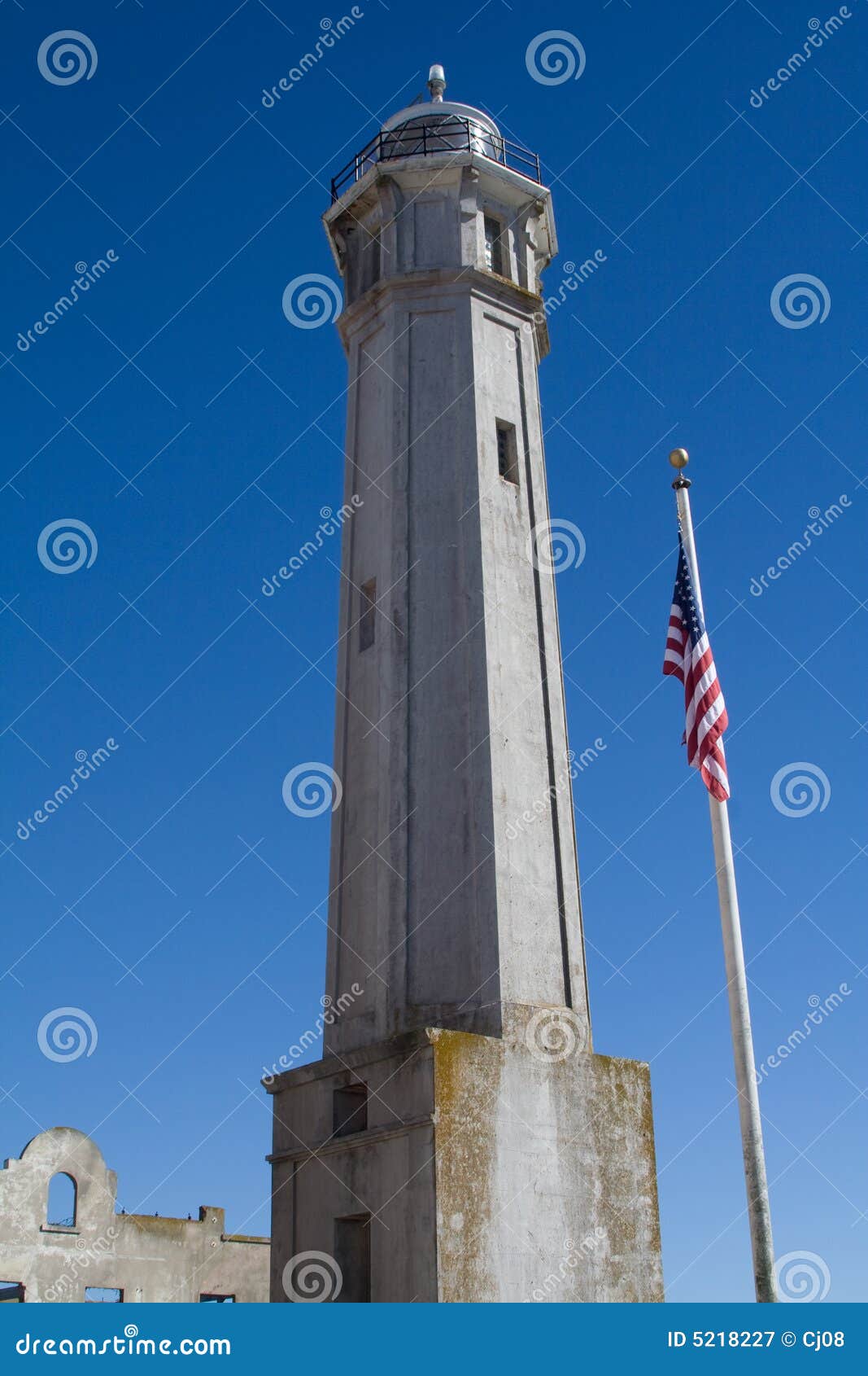 Alcatraz Lighthouse Tower stock image. Image of travel - 5218227