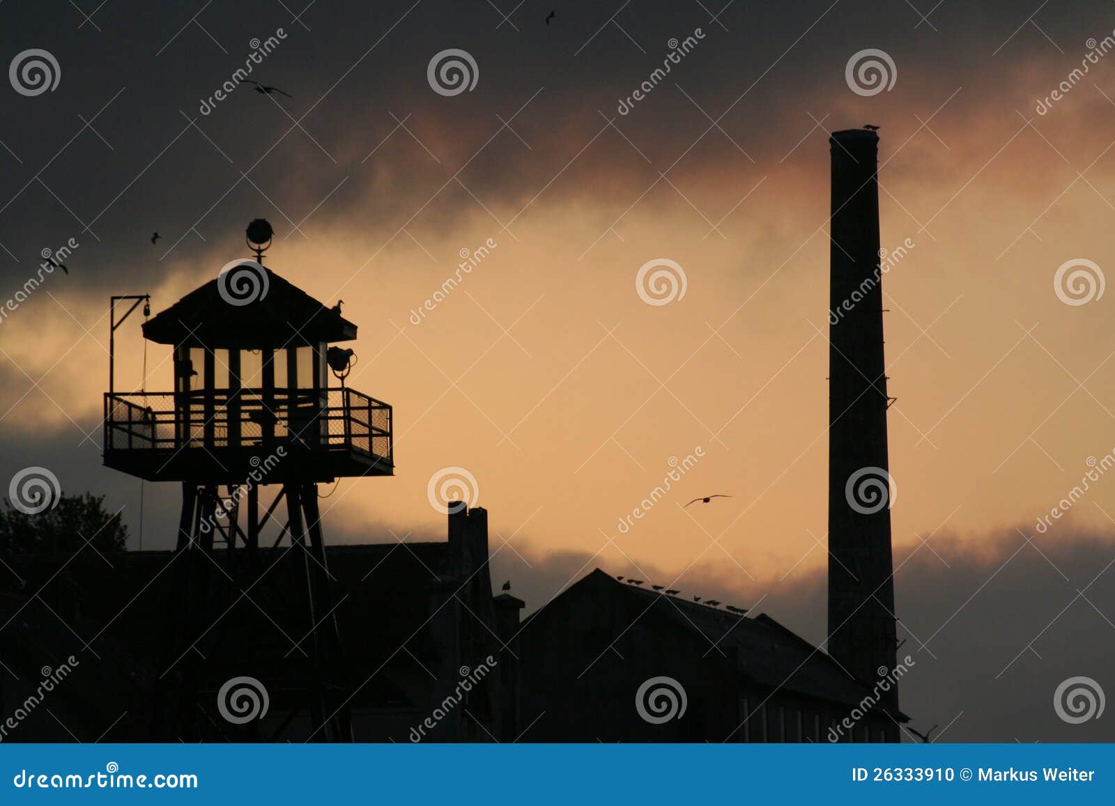 Alcatraz prison stock photo. Image of roof, dusk, sundown - 26333910
