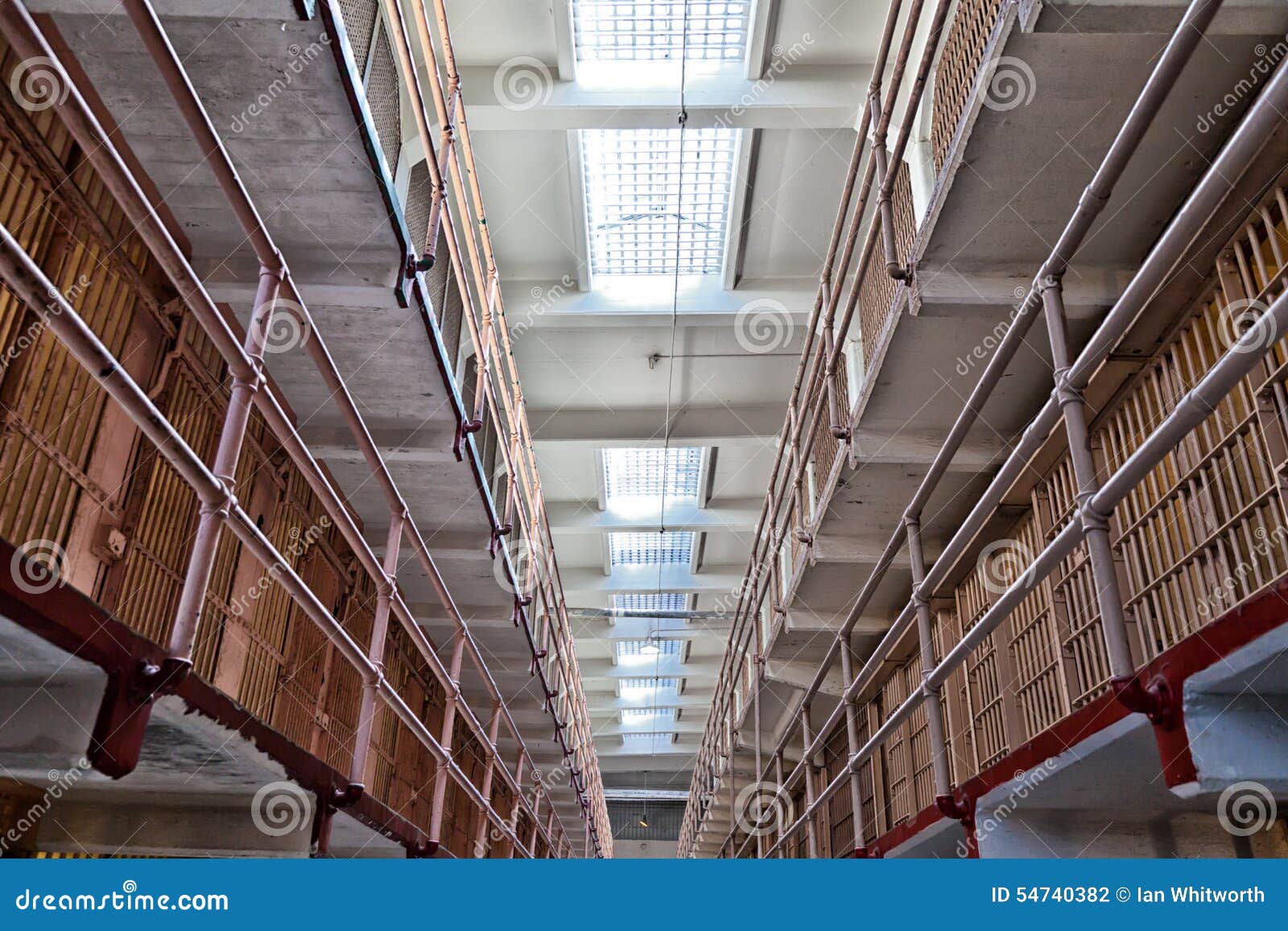 Alcatraz Prison Cell Block stock photo. Image of federal - 54740382