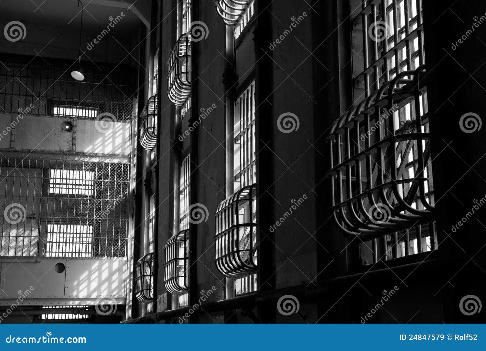 Alcatraz Prison D block stock image. Image of coast, prison - 24847579