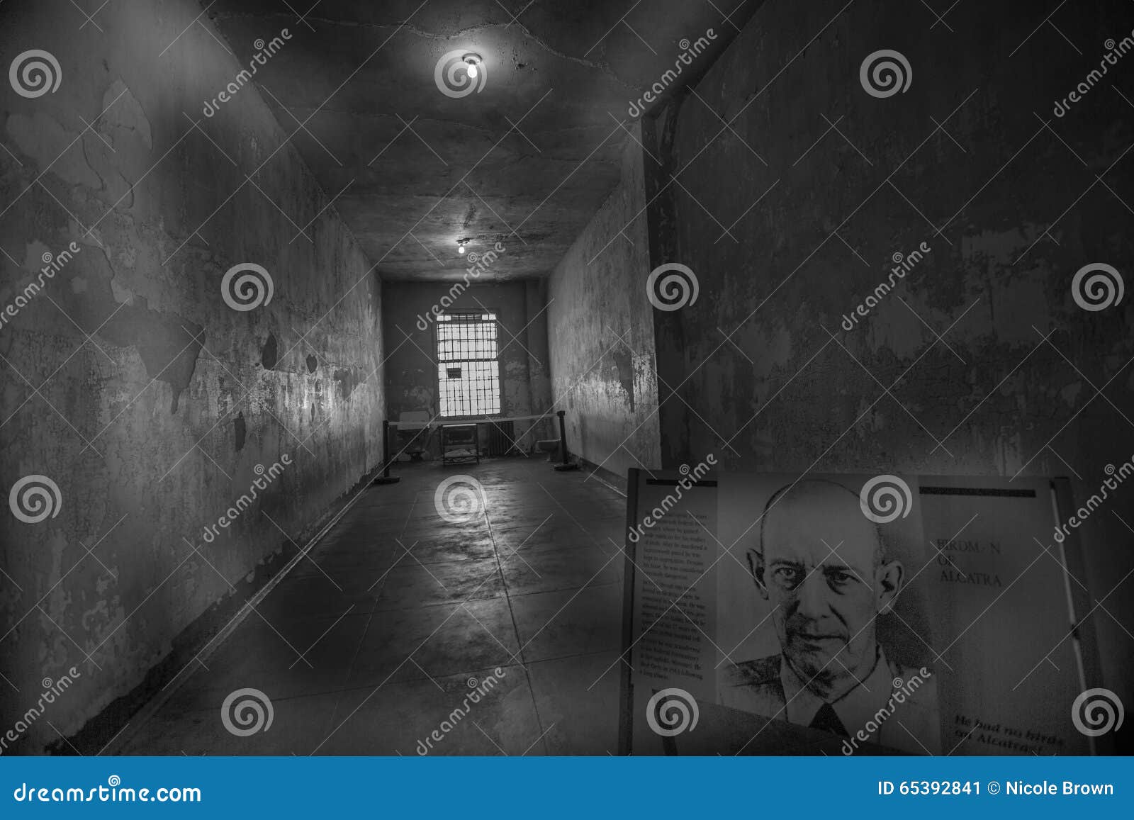 Alcatraz Prison B Block Prisoners Cell Area And Some Tourist And ...