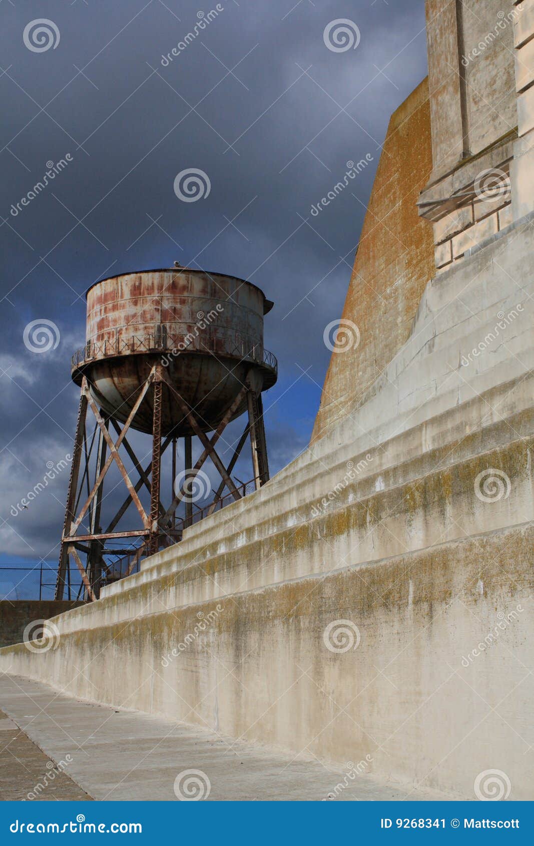 Alcatraz water tower stock image. Image of great, penitentiary - 9268341