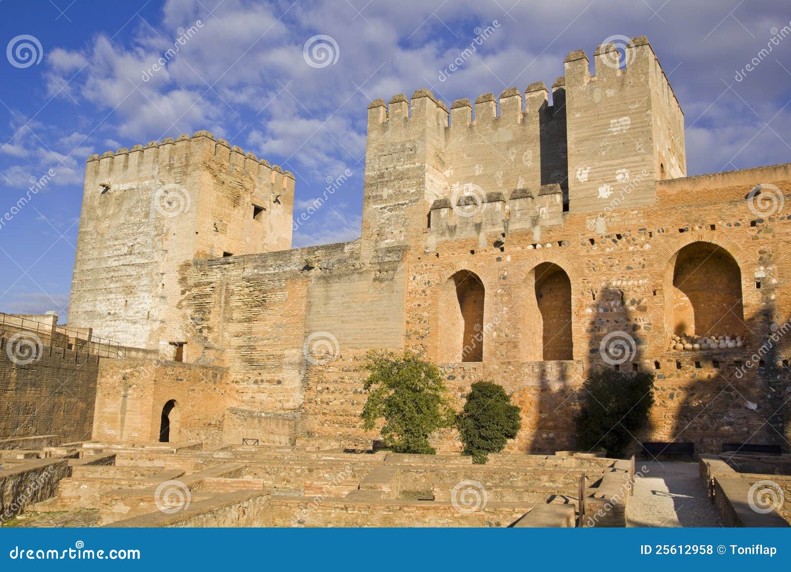 The Alcazaba, Alhambra in Granada. Stock Photo - Image of europe ...