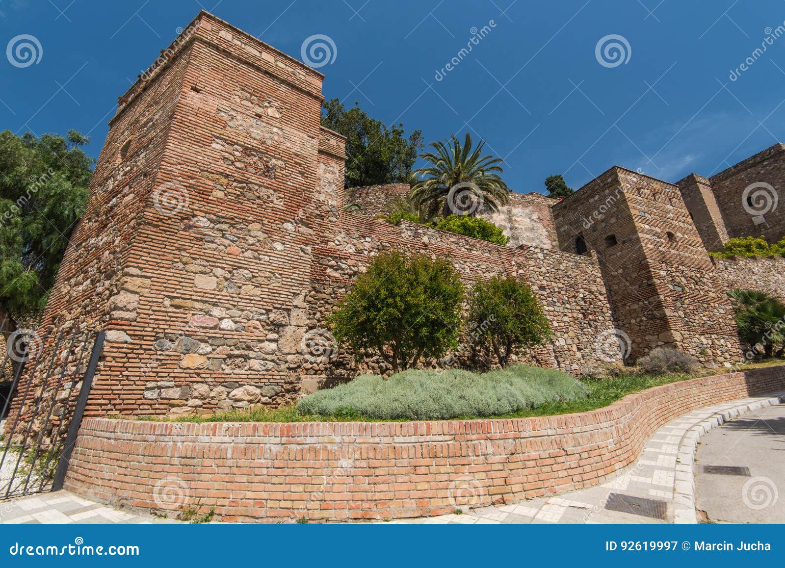Alcazaba Castle in Malaga, Spain Stock Image - Image of city, ancient ...