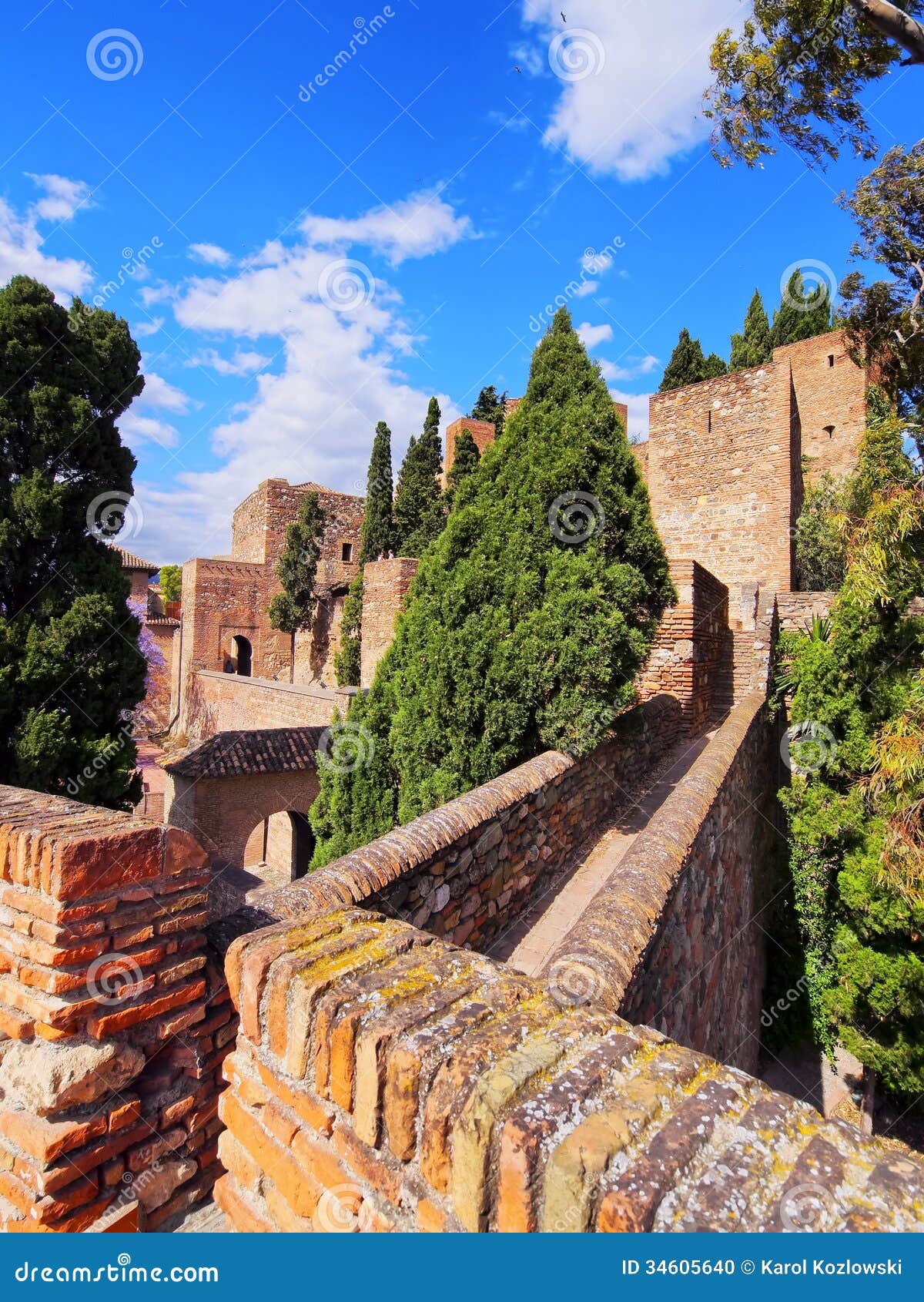 Alcazaba in Malaga, Spain stock photo. Image of arabian - 34605640