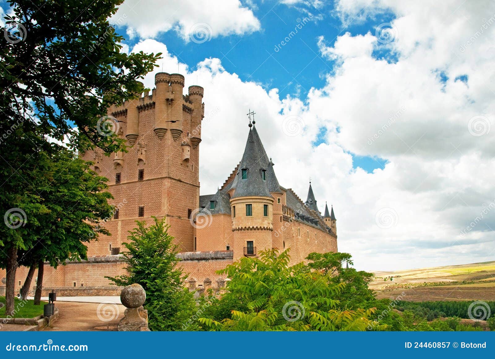 Alcazar stock image. Image of fortress, green, tree, architecture ...